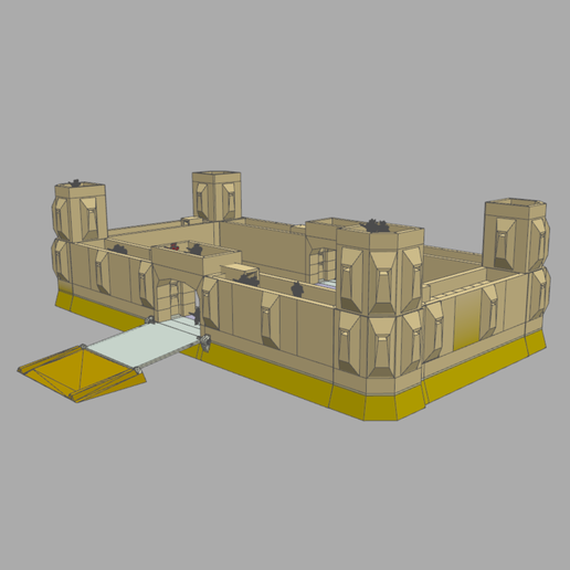 🦸 Modular wargame fort・Free STL File for 3D printing・Cults