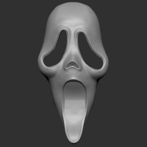 🎃 Ghostface Mask - Wearable with String Holes・ STL File for 3D printing ...