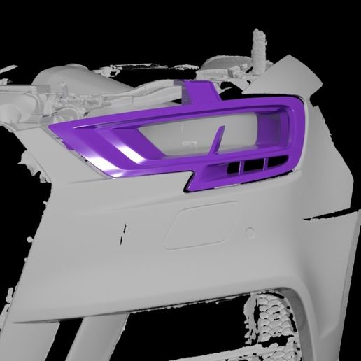 🚗 Headlight Air Vent Rs3/S3/A3 8v2 1/1・ STL File for 3D printing・Cults