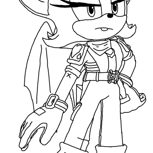 rouge sonic coloring sheet