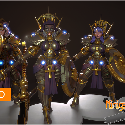 🤫 Bastet Sacresants anime figurines・ 3D File for 3D printing・Cults