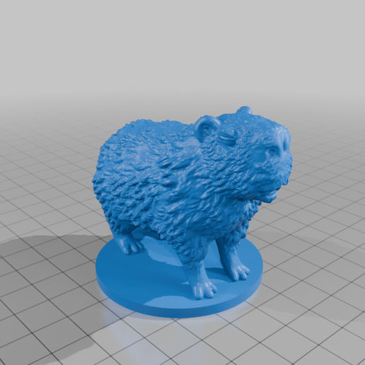 🎲 Capybara Mount 20mm, 25mm & 50mm (DND / TTRPG)・Free 3D File for ・Cults