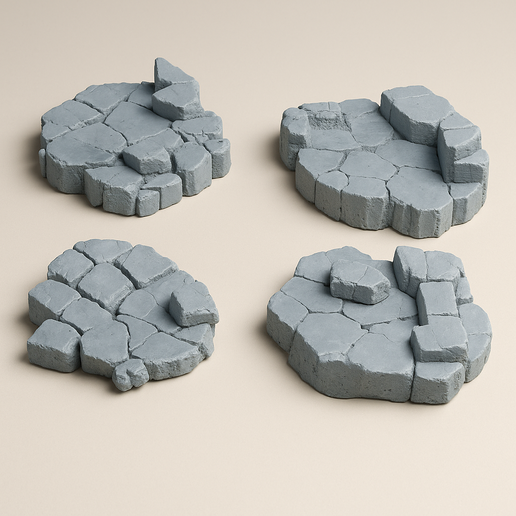 🎲 25mm Textured Stone Bases for Wargaming・Free 3D File for 3D printing ...
