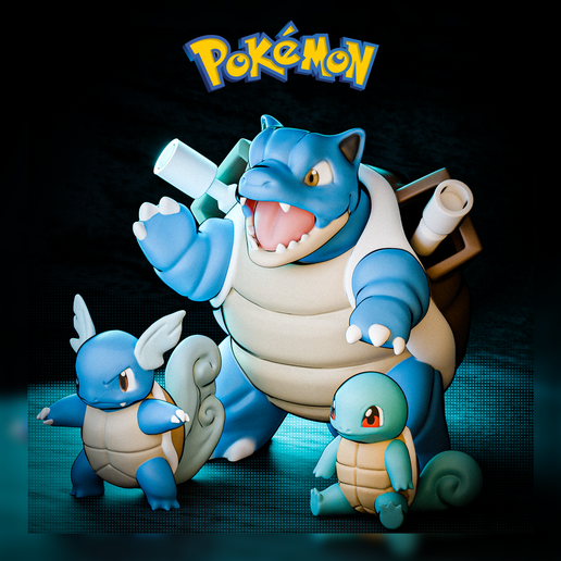 🐉 Squirtle Evolutions・ STL File for 3D printing・Cults