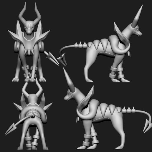 STL file Pokemon - Mega Houndoom with 2 poses 🐉 ・3D printing model to ...