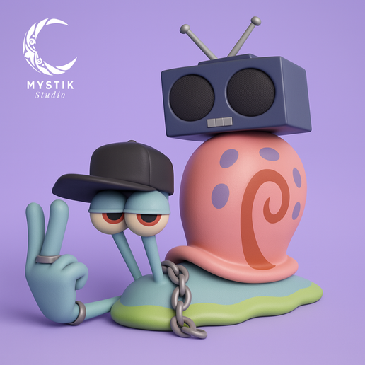 🐌 Gary the Snail Urban Vibes - 3D Fanart Hip-Hop Style with Boombox ...
