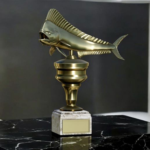 🐠 fish mahi mahi / Coryphaena hippurus trophy cup for 3d printing・ STL ...