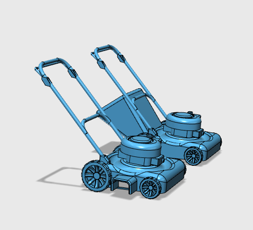🎲 Diorama Push Lawn Mower 1:24 scale・ STL File for 3D printing・Cults