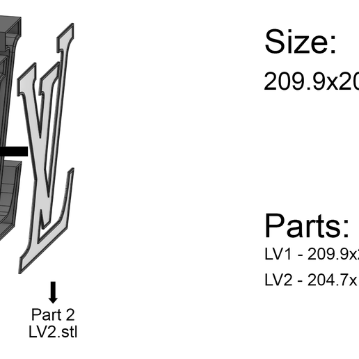 STL file Louis Vuitton Led Lamp 🔦 ・Model to download and 3D print・Cults