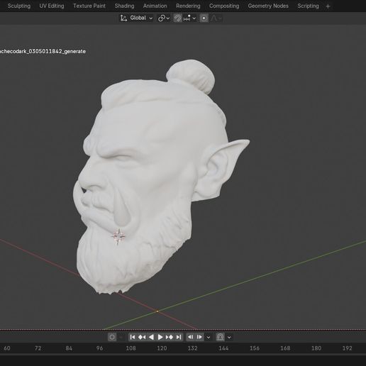 🎲 Heroic Orc Barbarian Head Sculpt STL | Fantasy RPG | DND | Mythic ...