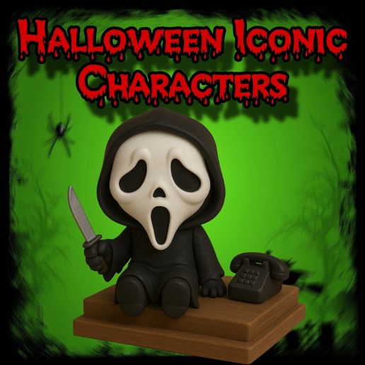 🎃 Scream diorama chibi Halloween iconic characters・ STL File for 3D ...