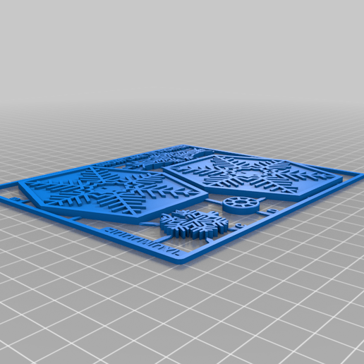 ️ Snowflake TIE Fighter Kit Card Ornament・Free STL File for ・Cults