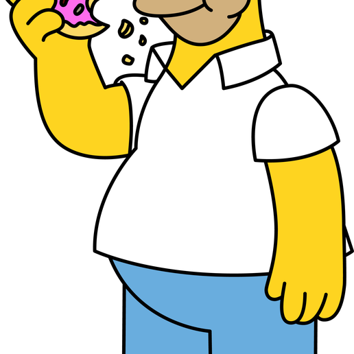 🦊 LLavero Homero dona・Archivo STL para ・Cults