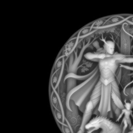 🪙 Artemis grayscale laser engraving・ 3D File for 3D printing・Cults