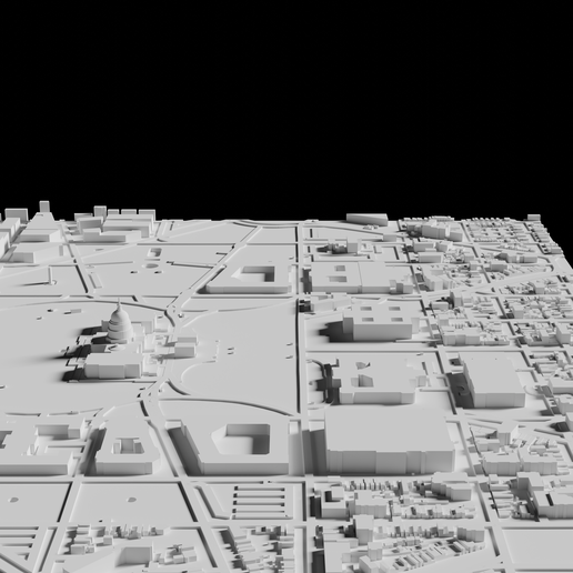 🏙️ Washington DC City 3D Print File | STL file for 3D printing | 3D Map ...