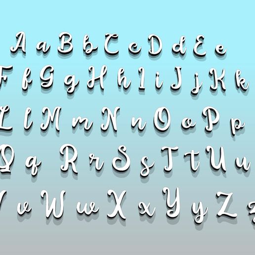 🖼 alphabet, ABC, 3d letters・ STL File for 3D printing and CNC machining ...