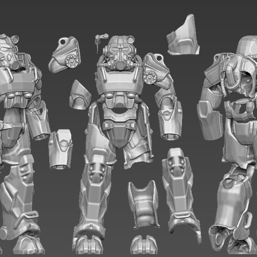🦸 t-60 Power Armor Fallout 4 3d model figure kit 1:12・ 3D File for 3D ...