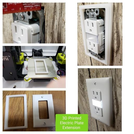 ⚙️ Electrical Switch Plate Riser・Free 3D File for ・Cults