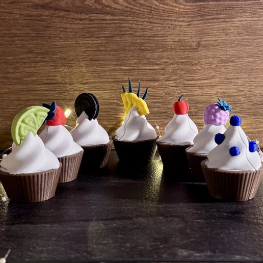 STL file Kühlschrankmagnet Cupcake Kollektion 🧁 (3MF)・3D printer design ...