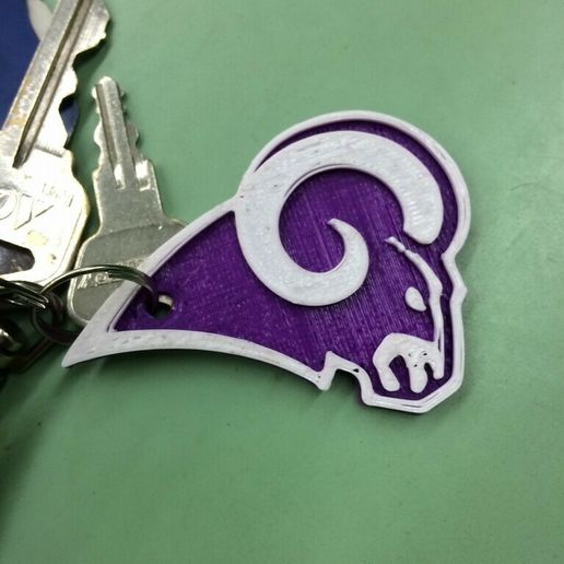 🗝️ Rams Head Keychain V2・Free 3D File for ・Cults