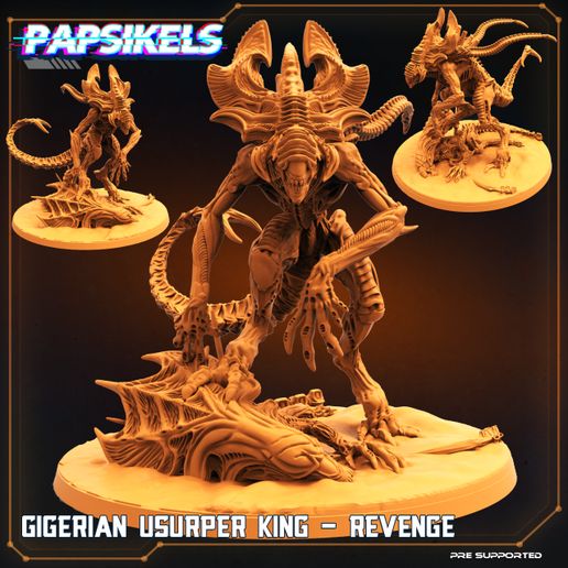 🤴 GIGERIAN ROYAL USURPER KING・ STL File for ・Cults