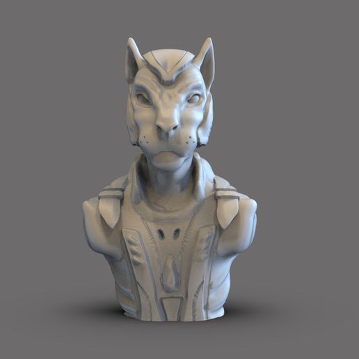 STL file Space Cat Bust 🛰 ・3D printable model to download・Cults