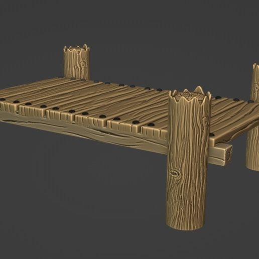 🪵 Wood dock・ STL File for 3D printing・Cults