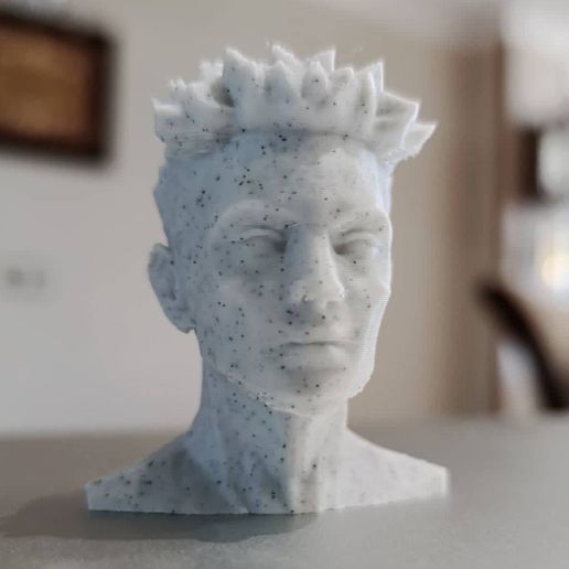 👨 low poly head・3D Print with the bambu lab x1c 3D printer・Cults