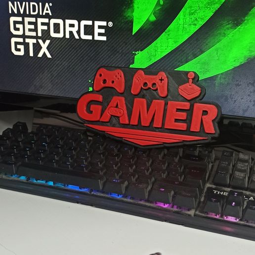 Free STL file Gamer Logo ( EASY PRINT ) 🦸 ・3D printer design to ...