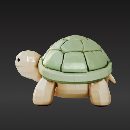 STL file Low-Poly Turtle 🐢 ・3D printer model to download・Cults