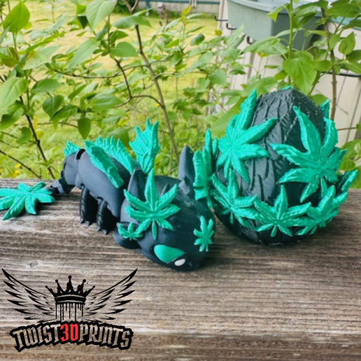 🐉 Hemp Dragon Egg 420・ STL File for 3D printing・Cults
