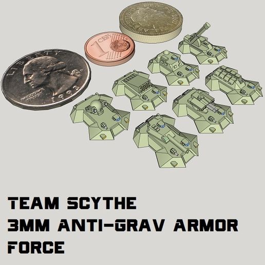 🎲 Team Scythe 3mm Anti-Grav Armor Force・ 3D File for ・Cults