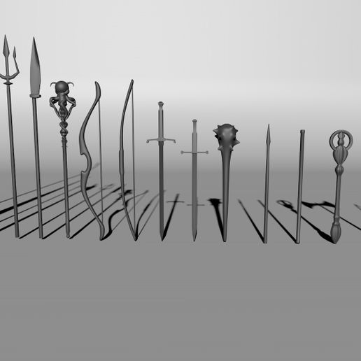 🔫 D&D weapon set 42 weapons・ STL File for ・Cults