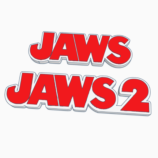 🦈 JAWS 1 & 2 Logo Display by MANIACMANCAVE3D・ STL File for 3D printing ...