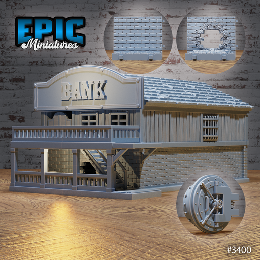 Datei 3D Wild West Bank ‧ DnD Miniatur ‧ Tabletop Miniaturen ‧ Gaming ...