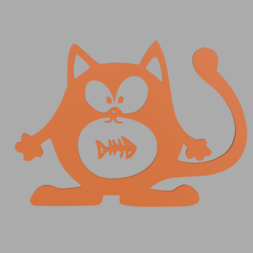 🐱 Fat cat・Free STL File for 3D printing・Cults