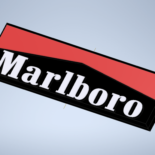 🏌️ VW Golf mk2 Marlboro rear badge (with frame)・ STL File for 3D ...