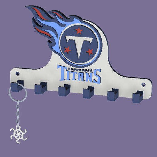 STL file Tennessee Titans NFL KEYS HOLDER WALL 🏈 ・Model to download and ...