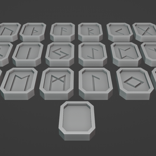 🧸 Futhark Runes・ 3D File for ・Cults
