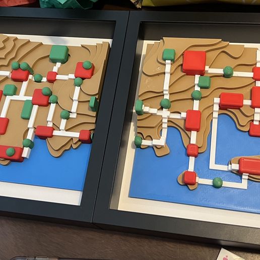 🐉 Kanto and Johto 3D Pokemon Terrain Map・ STL File for 3D printing・Cults