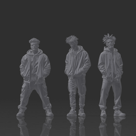 ♂️ STREET STYLE Vol. 1 - 3 Pack of 1/64th Scale Male Figures for Urban ...