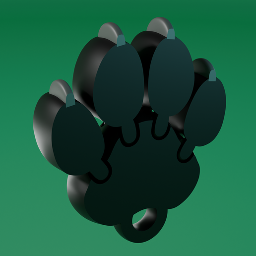 🐶🐾 Hundepfote artikuliert - Schlüsselanhänger - Kühlschrankmagnet - STL ...