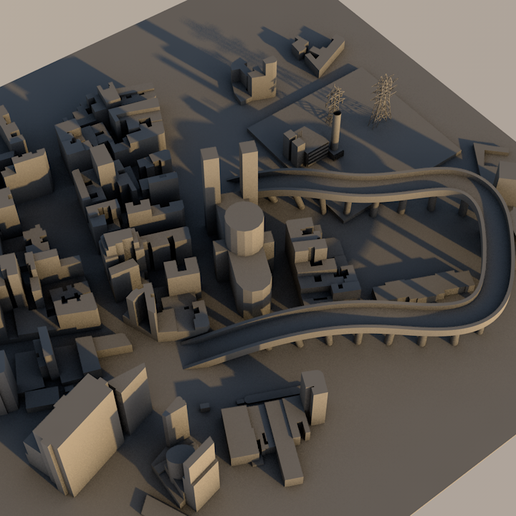 🏙️ City in 3D・Free STL File for ・Cults
