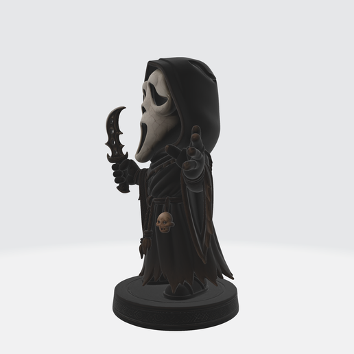 🎃 SCREAM Ghostface Chibi Grim Reaper Figurine – Horror Collectible・ 3D ...