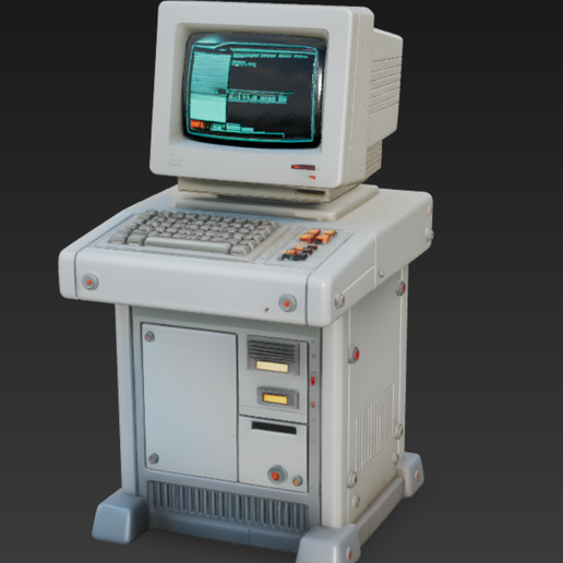 🆓 FREE - SCI-FI CONTROL CONSOLE 4 - Computer Terminal Prop - STL + OBJ ...