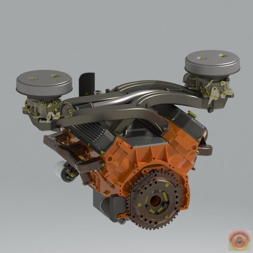 🐏 DODGE MOPAR 440 MAGNUM LONG RAM - ENGINE・ STL File for 3D printing・Cults