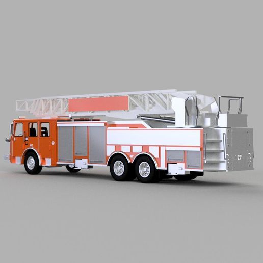🌀 2025 E-One Cyclone Ladder Truck・ 3D File for 3D printing・Cults