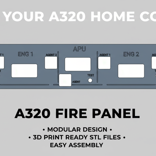️ Airbus A320 Fire Panel・ 3D File for 3D printing・Cults