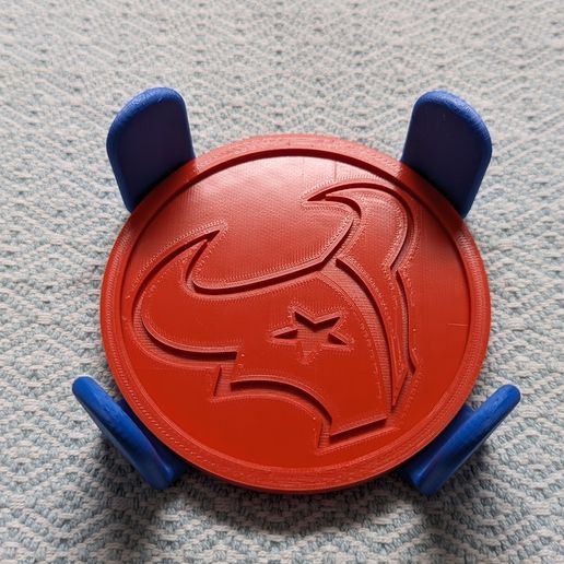 🍾 Houston Texans Coaster w/Holder (holds 6)・ STL File for 3D printing・Cults