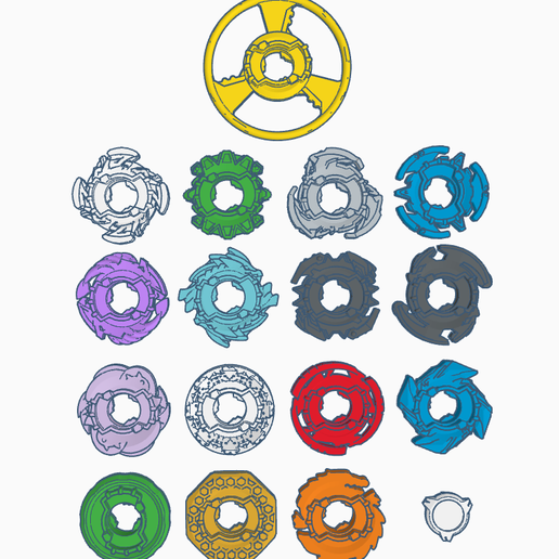 🧸 BEYBLADE CX | ASSIST BLADE COLLECTION・ STL File for 3D printing・Cults